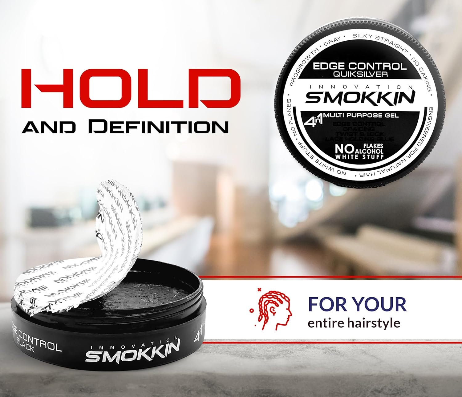 Strong Hold Hair Gel, Edge Control, Braiding Gel, Locking & Twist ...