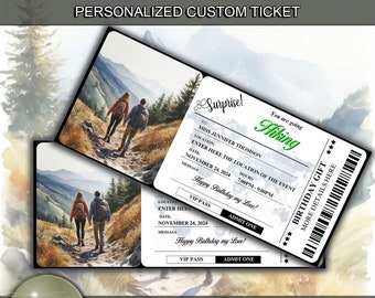 Printable CAMPING TRIP Surprise Reveal Ticket, CAMPING Gift Voucher ...