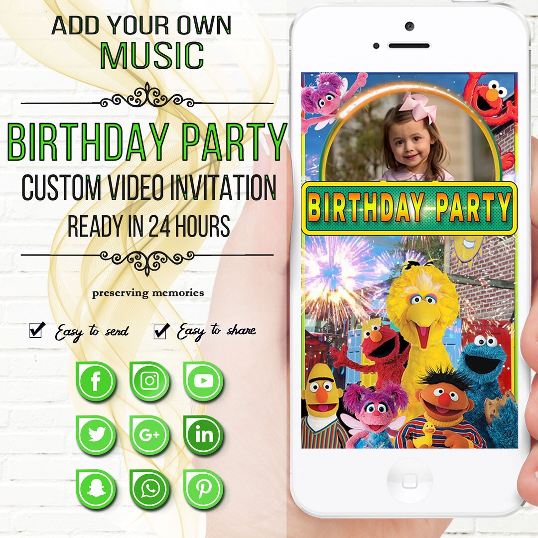 Birthday Party Invitation Animated Invite Birthday Invitation Video ...