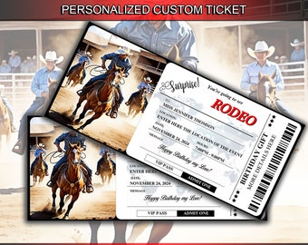 Editable Rodeo Ticket Template, Printable Rodeo Voucher Invitation ...