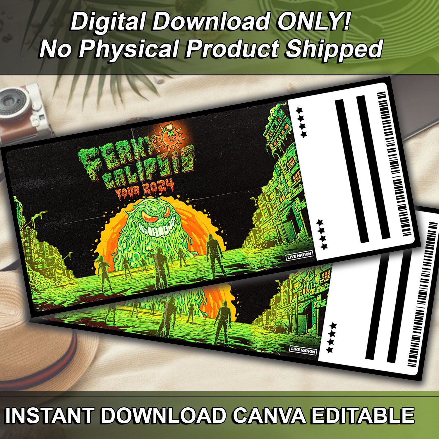 Printable FEID Ticket FERXXOCALIPSIS Tour 2024, Music Concert Show Pass ...