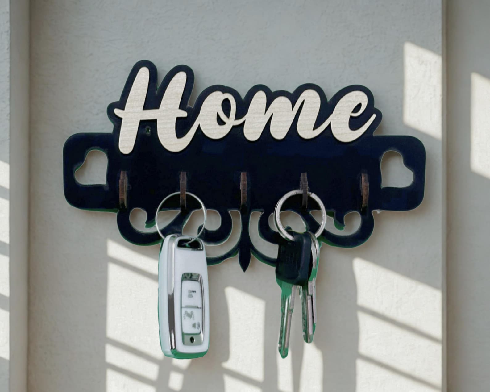 Rustic Wood Wall Key Holder, Entryway Organizer - Etsy