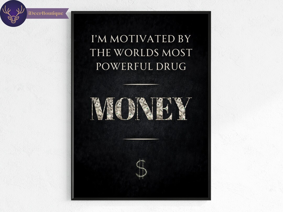 Money Motivation Wall Art Earn Money Print Cash Poster Make Money ...