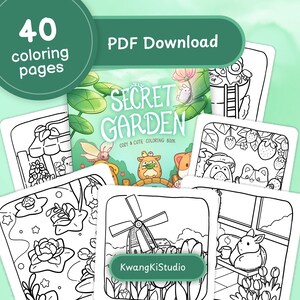 40 Coloring Pages | Secret Garden : Cozy and Cute Coloring Book | for ...