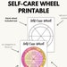 Self-care Wheel Printable, Mental Health Poster, Wellness Chart ...