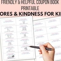 Friendly and Helpful Coupon Book for Kids Printable, Chores for ...