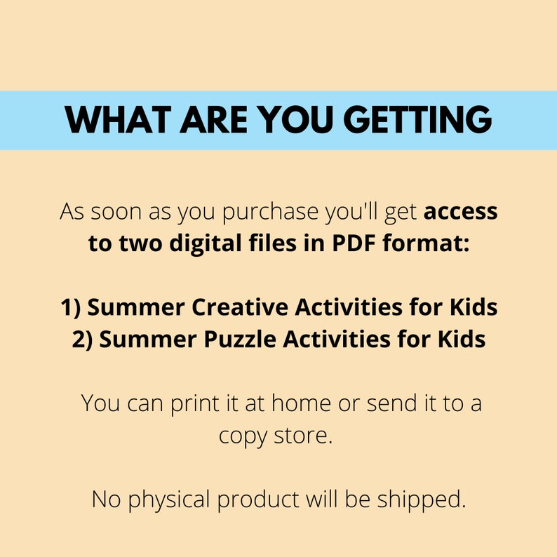 Summer Activities for Kids Printable Bundle, Summer Puzzle Activities ...