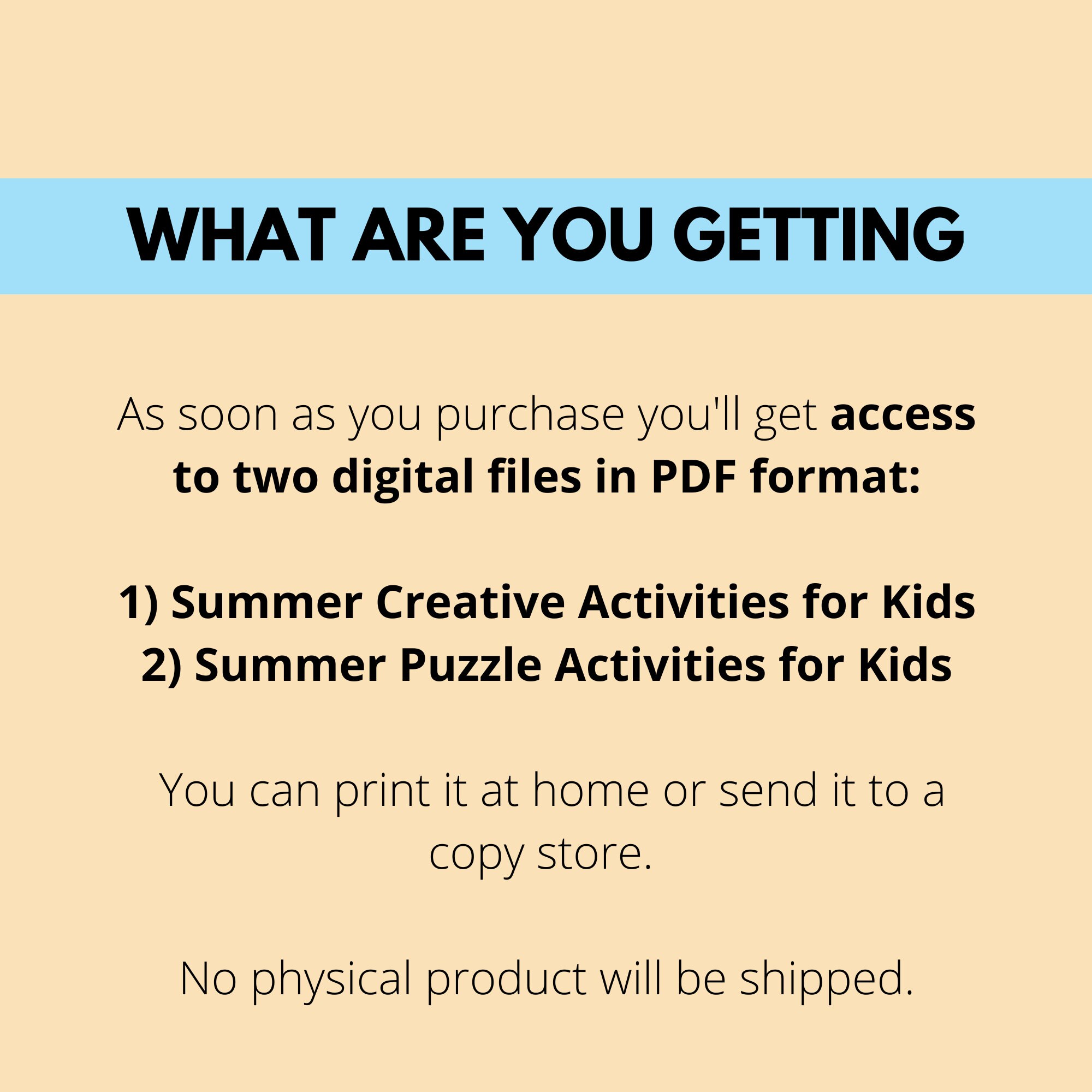 Summer Activities for Kids Printable Bundle, Summer Puzzle Activities ...