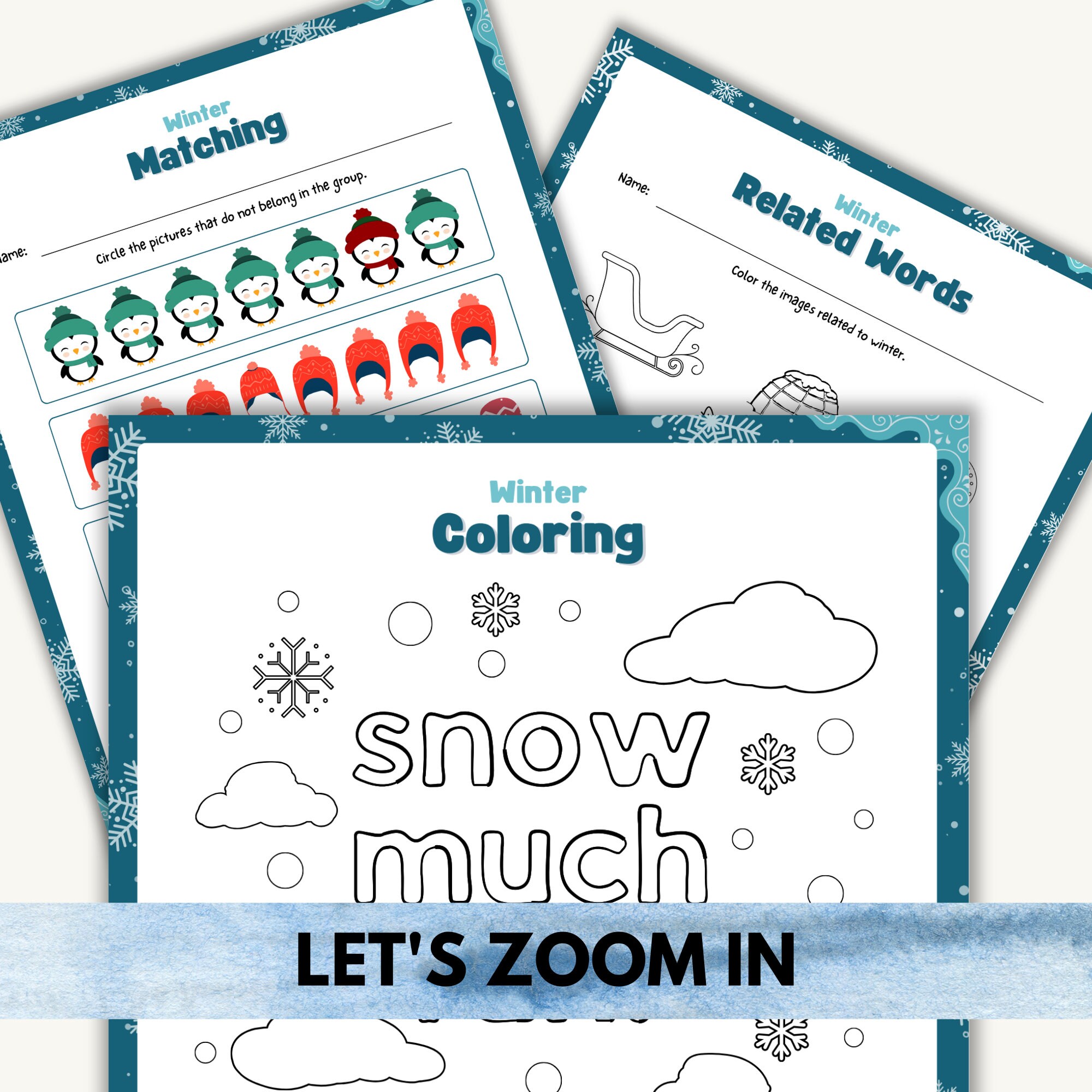 Winter Activities for Kids Printable Bundle Preschool Winter Activities ...