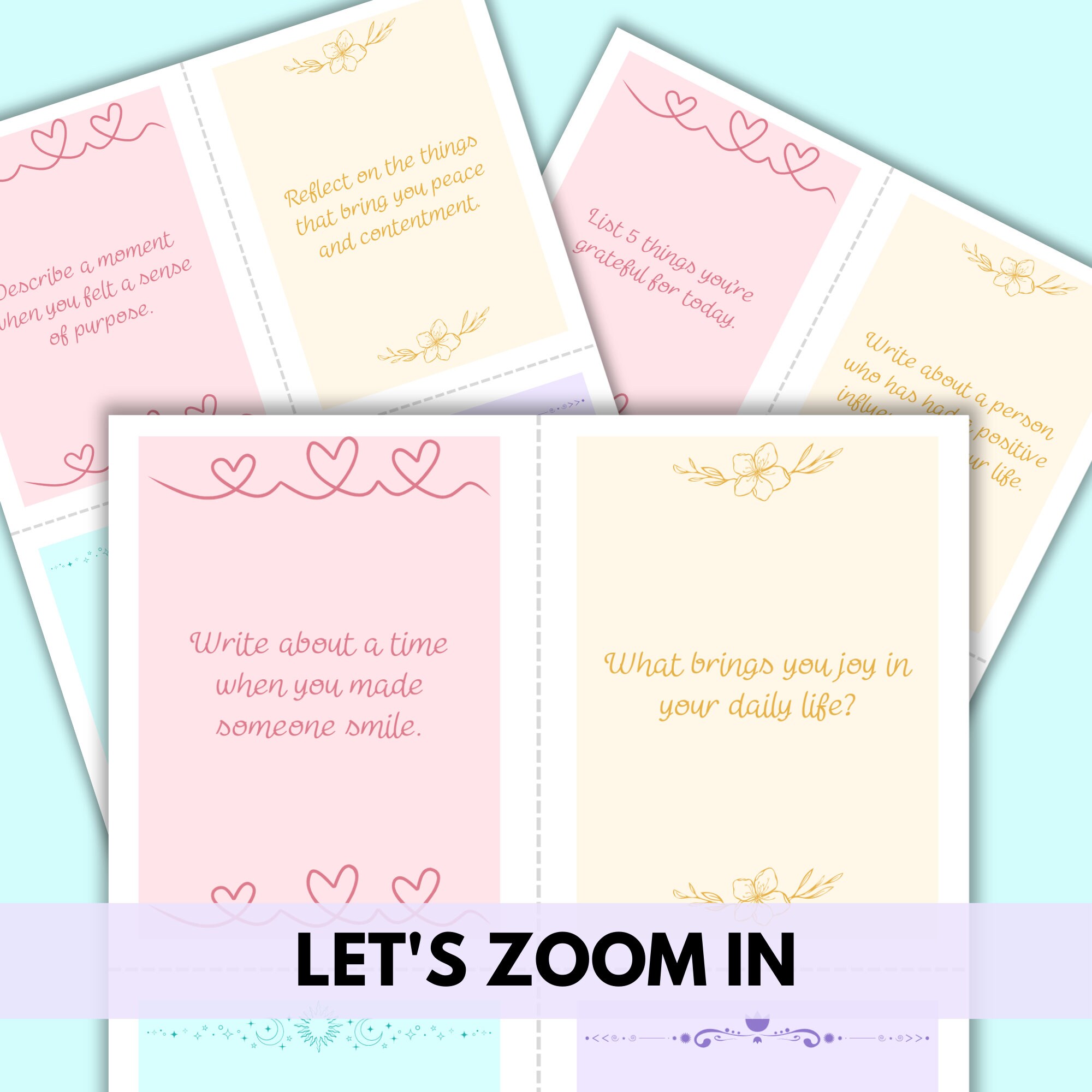 Journal Prompt Cards, Journaling Cards, Printable Cards, Self-discovery ...