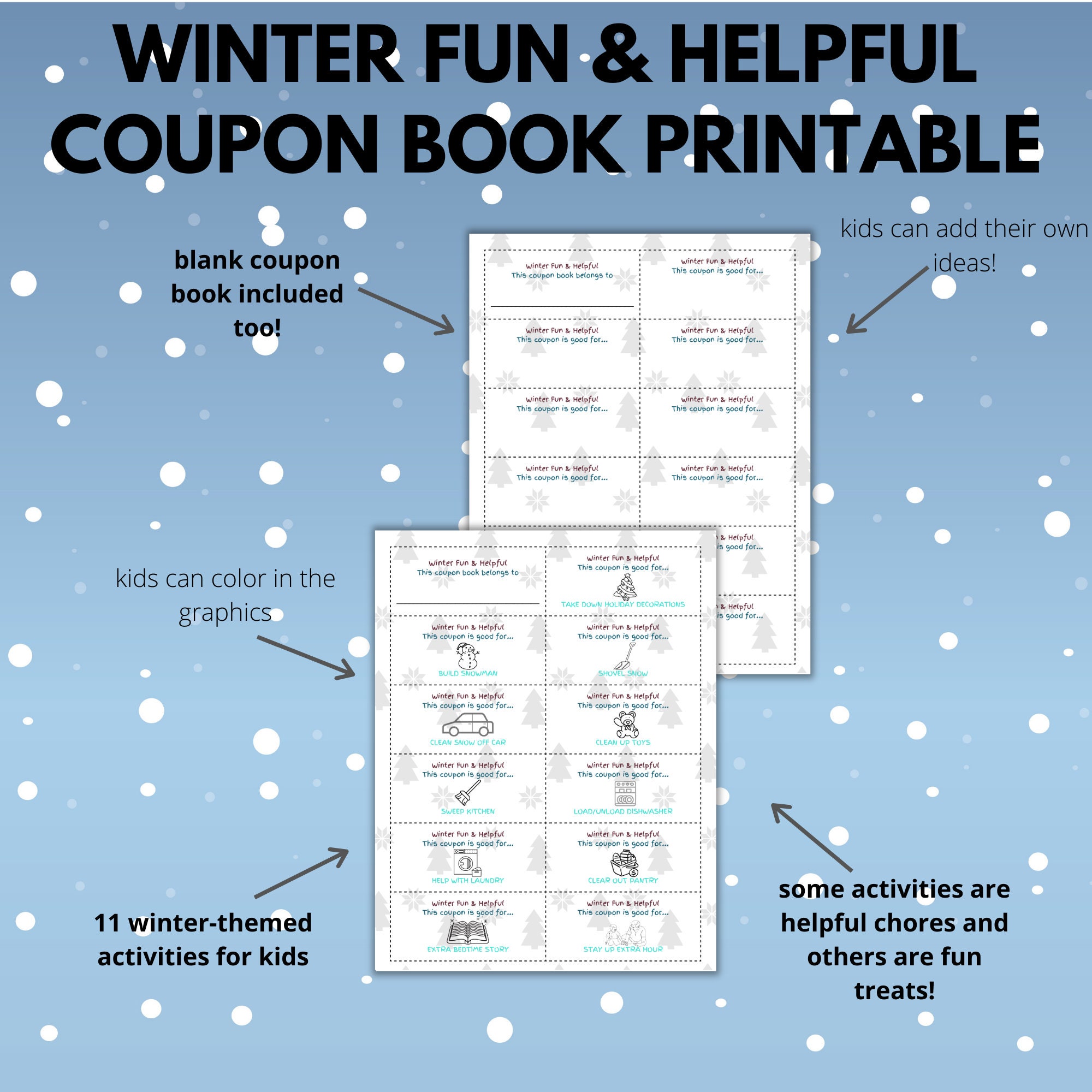 Winter Activities for Kids Printable Bundle Preschool Winter Activities ...