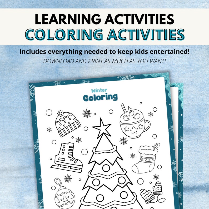 Winter Activities for Preschool Printable, Toddler Winter Activities ...