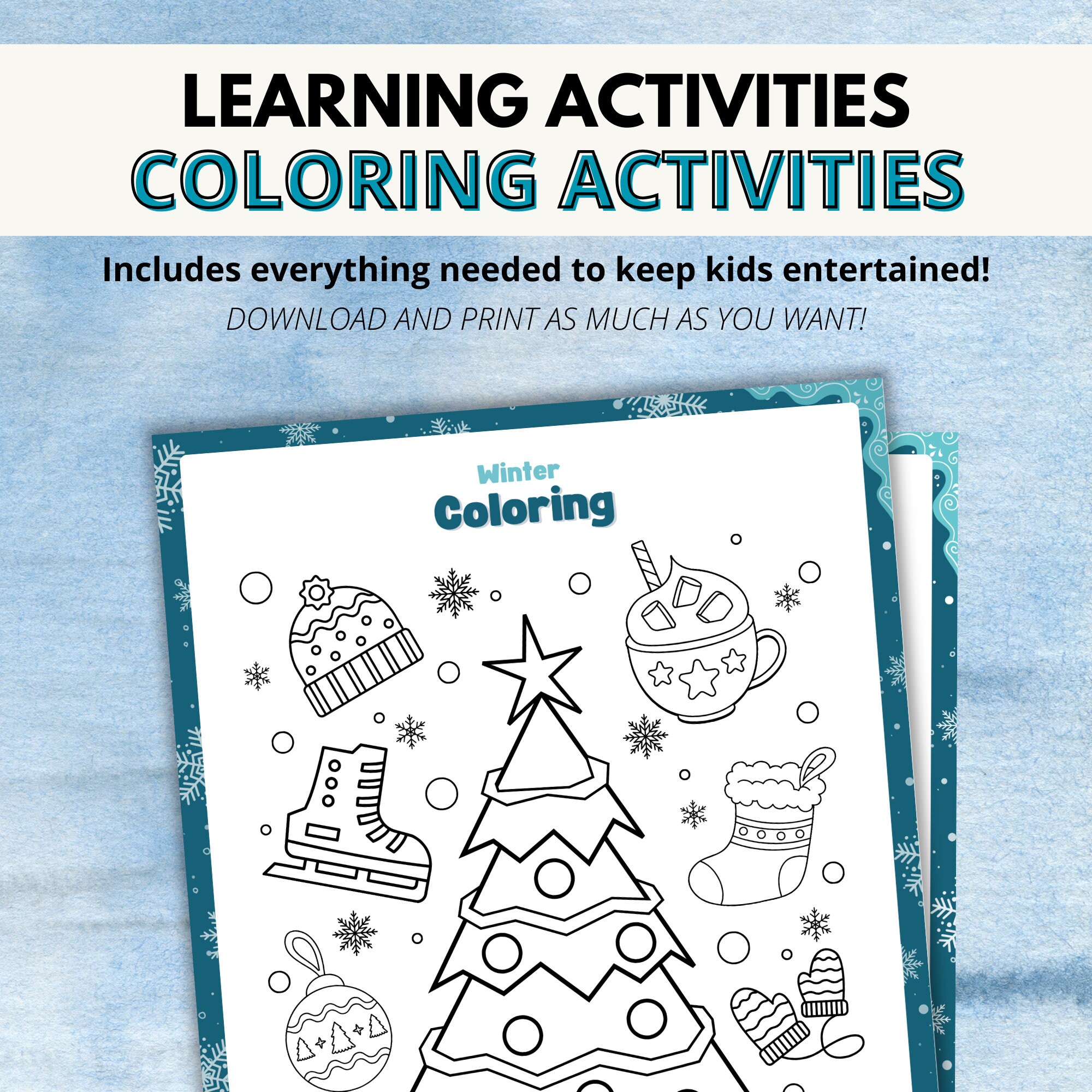 Winter Activities for Preschool Printable, Toddler Winter Activities ...