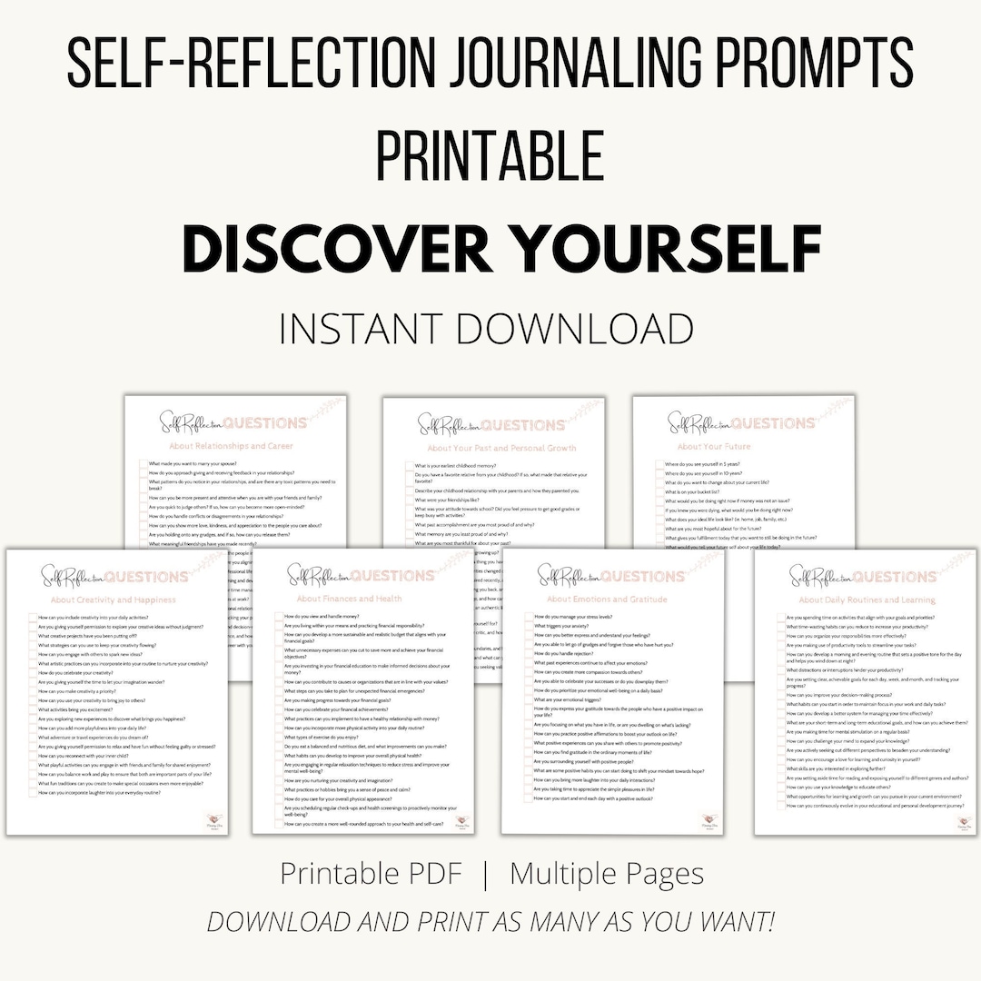 Self-reflection Journal Prompts for Women Questions for - Etsy