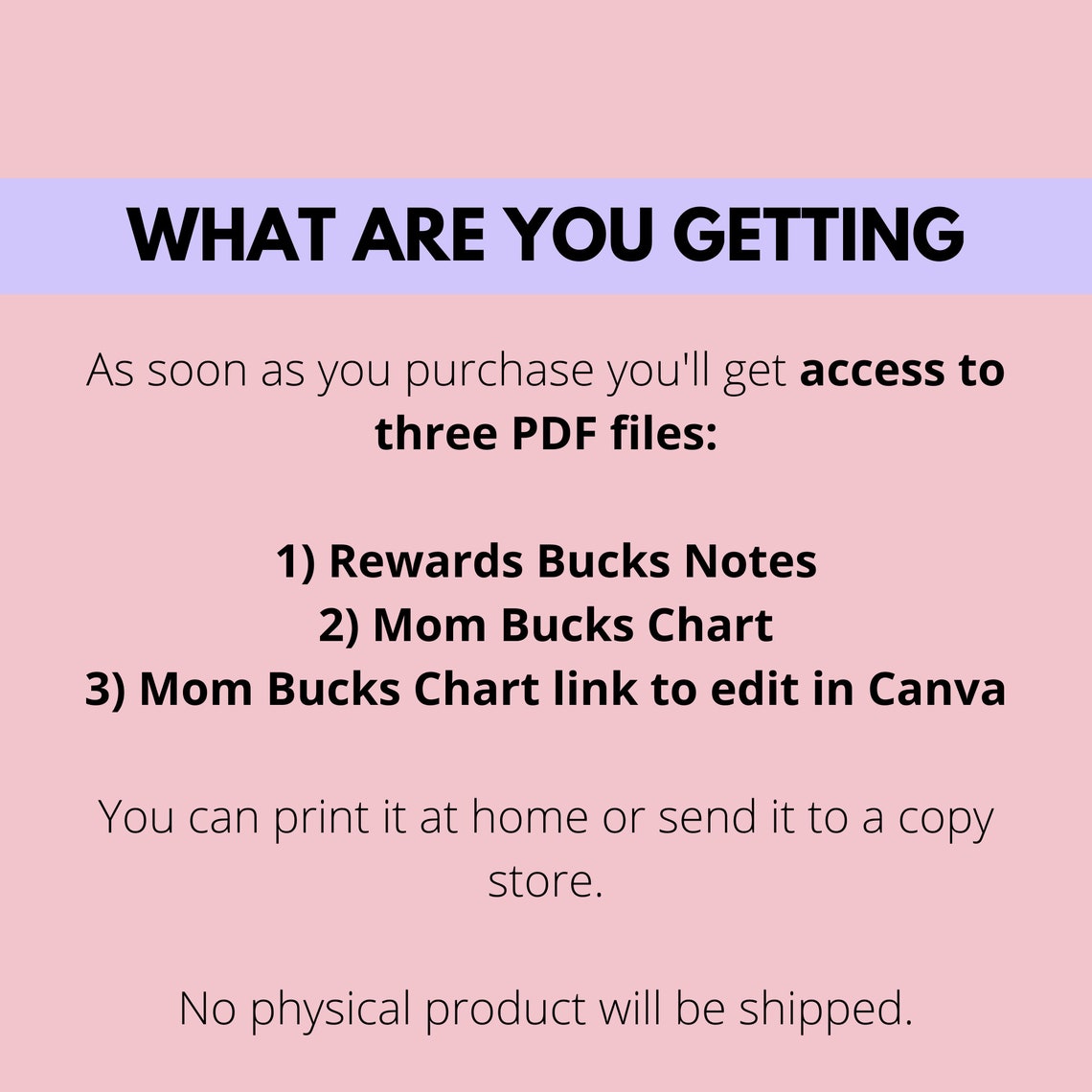 Mom Bucks Printable, Kids Reward Bucks, Editable Chore Chart, Kids ...