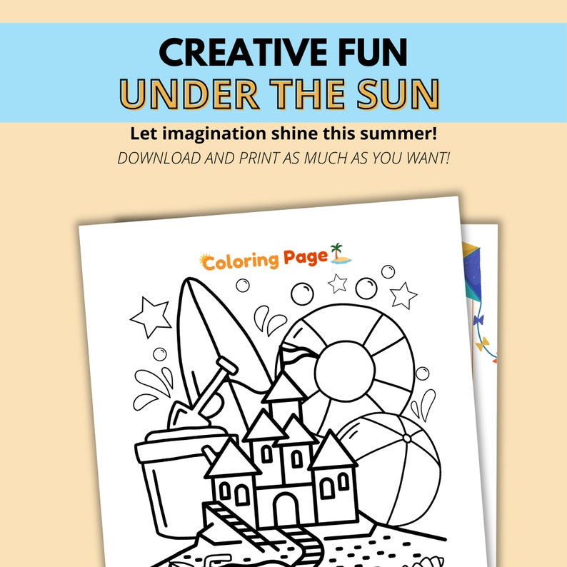 Summer Creative Activities, Summer Printables, Drawing Activities ...