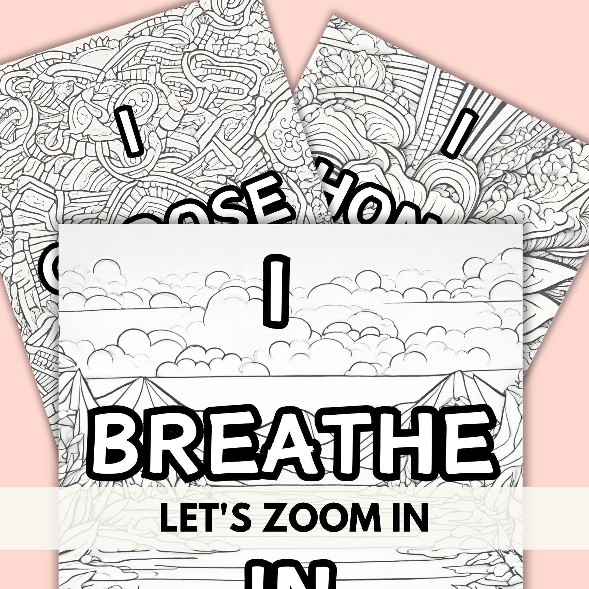 Motivational Coloring Pages Bundle Mindful Coloring Printable Winter ...
