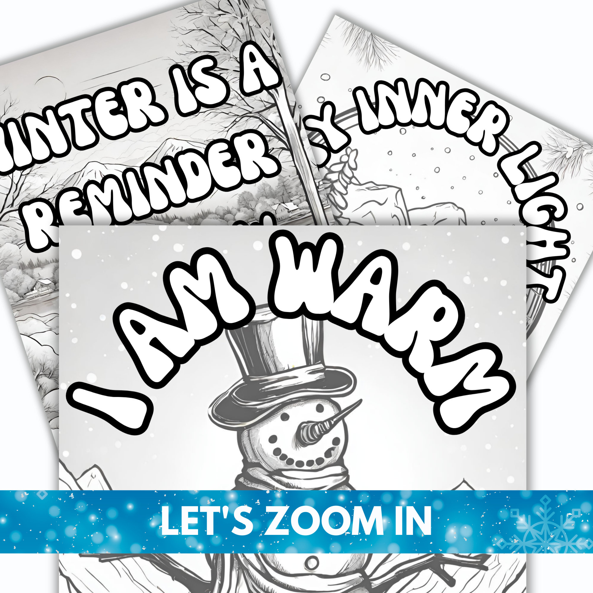 Winter Motivational Coloring Pages, Positive Affirmation Printable ...