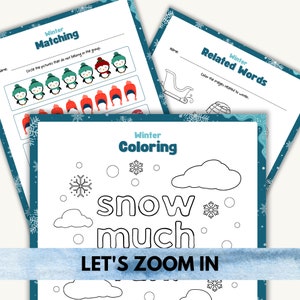 Winter Activities for Preschool Printable, Toddler Winter Activities ...