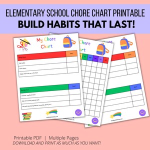 Routine and Chores Bundle, Kids Flip Routine Chart, Preschool Chore ...