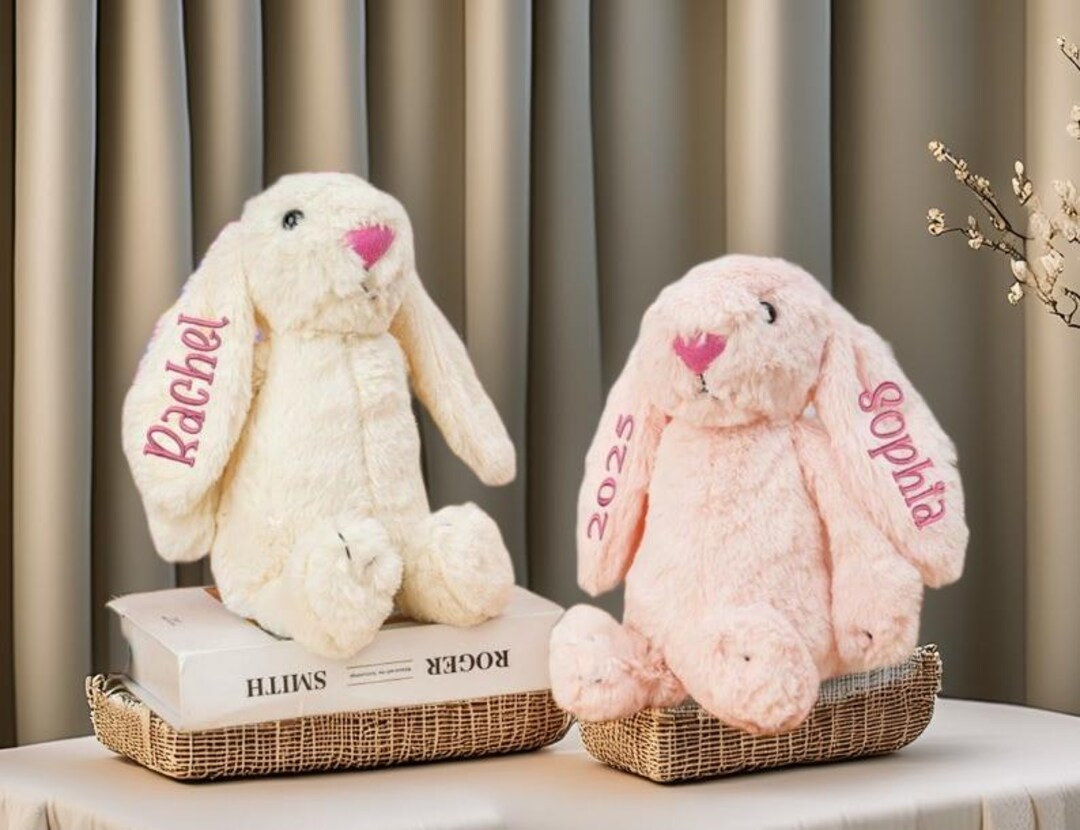 Personalized Plush Bunny Rabbit,embroidered Bunny Rabbit,monogrammed ...