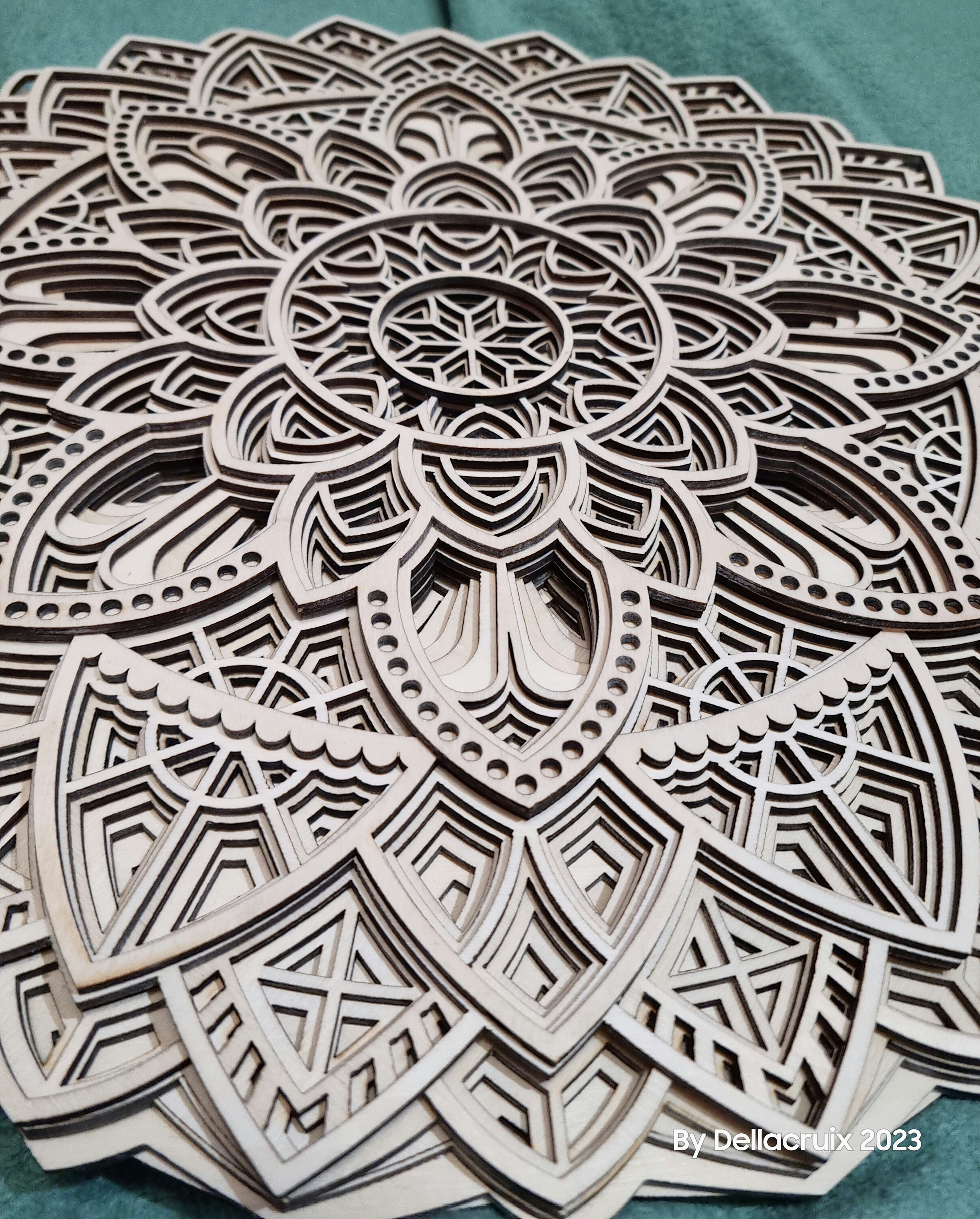 Multilayer Wood Mandala, 3D Wooden Art Work, Boho Wall Decor, Bedroom ...