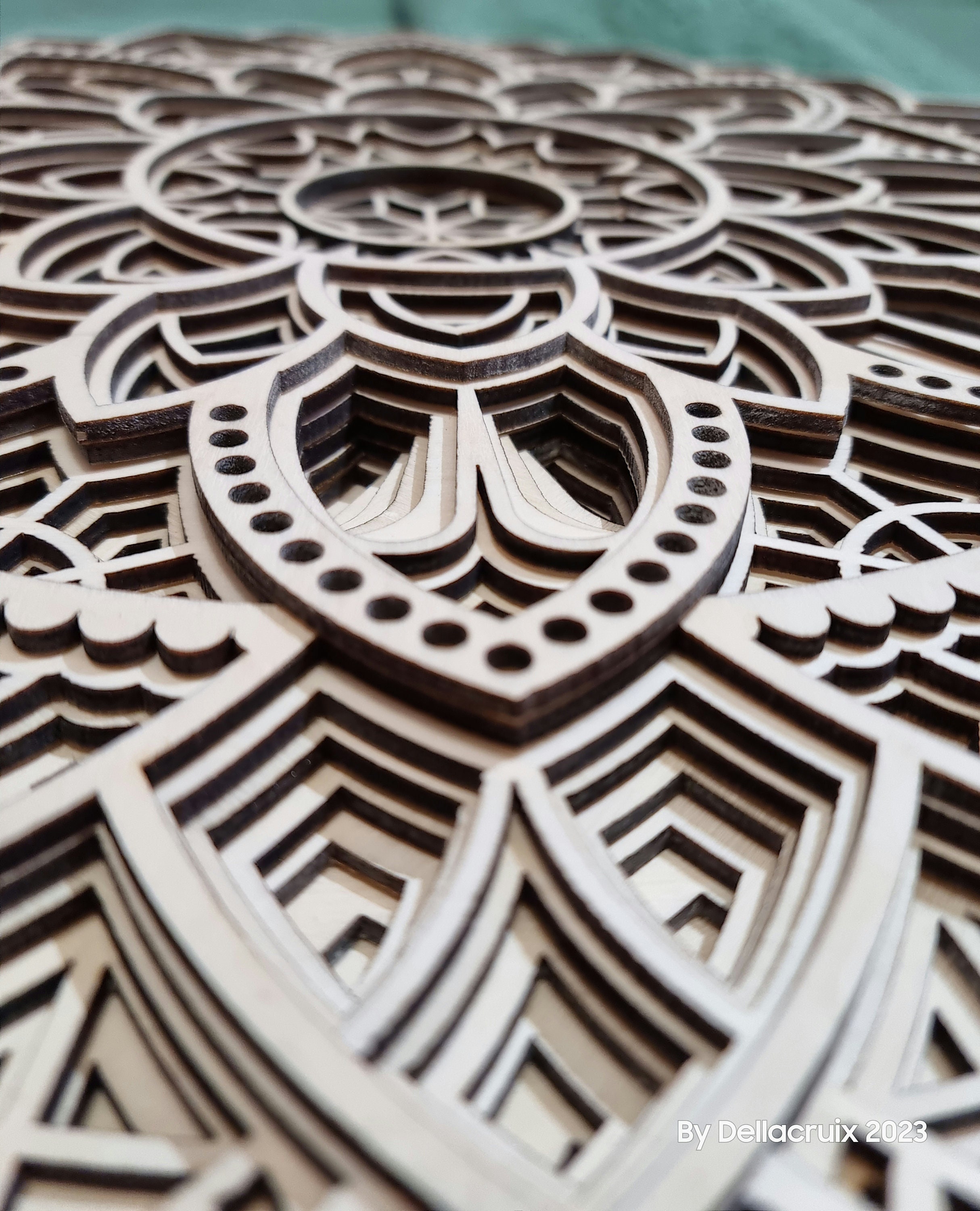 Multilayer Wood Mandala, 3D Wooden Art Work, Boho Wall Decor, Bedroom ...