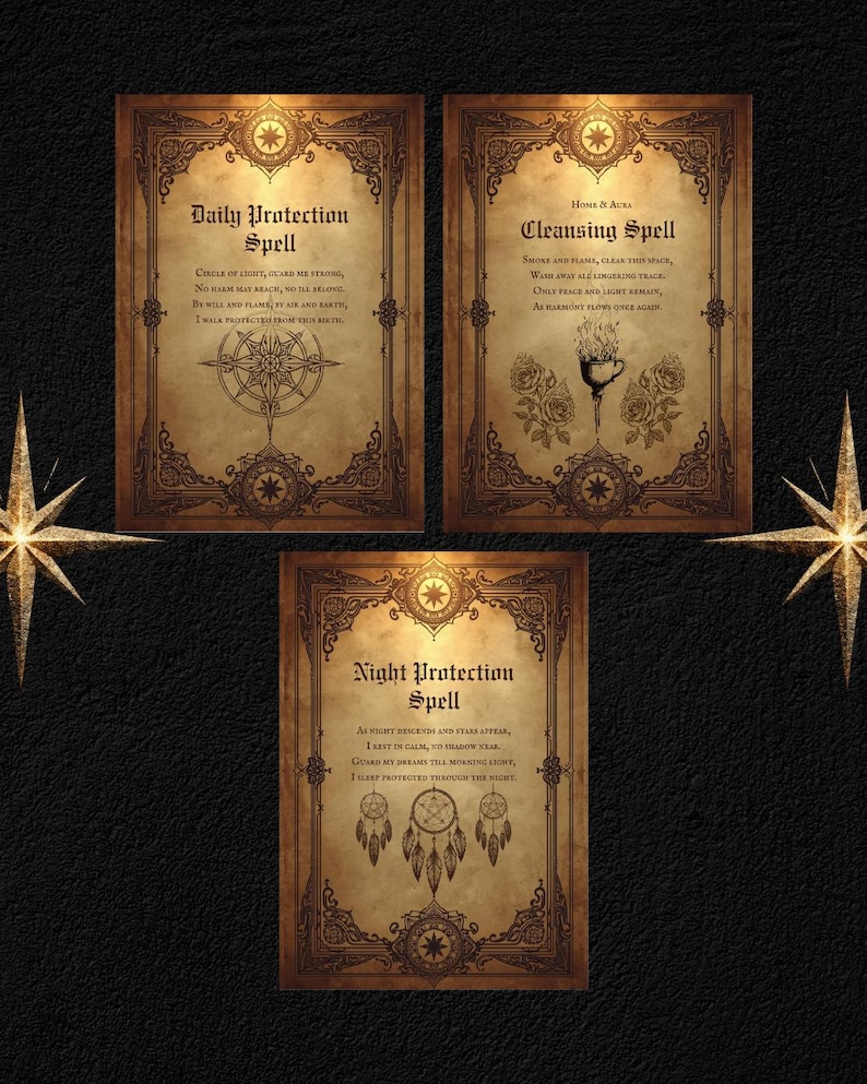 Witch Protection Magic • Book of Shadows Pages • Spiritual Defense ...