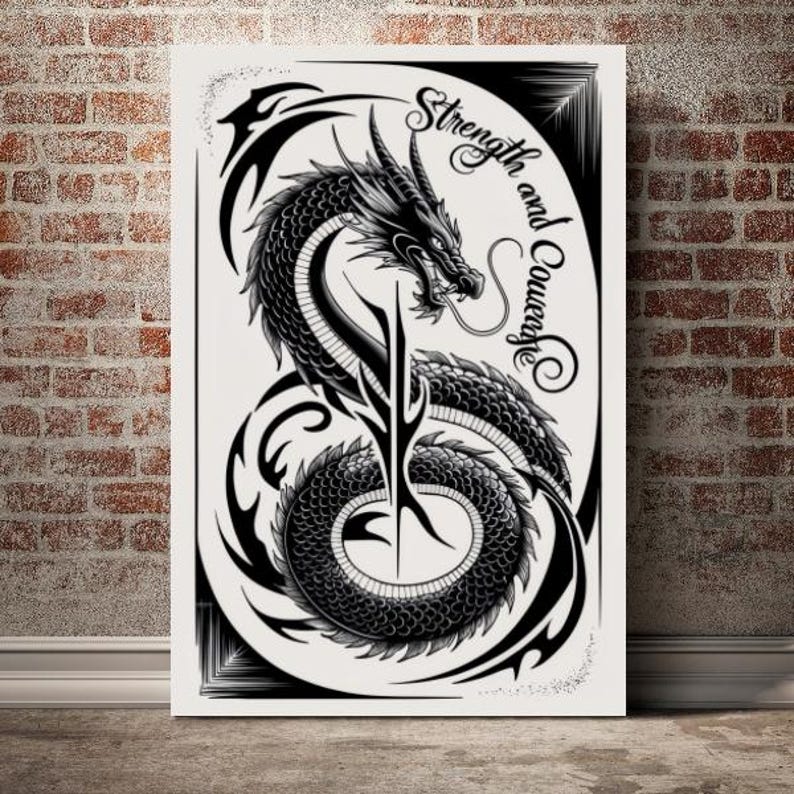 Black Dragon Wall Art - 2688x4032 Pixels, 96 DPI, Digital Download - Etsy