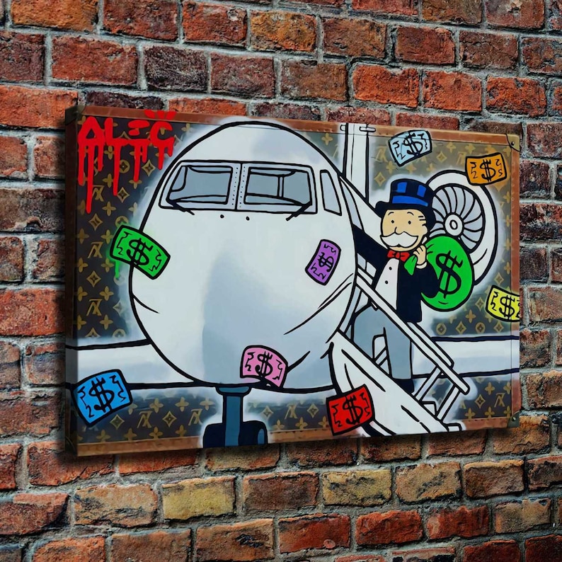 36x24 Inches Alec Monopoly captain MONOPOLY Pj New HD Print. Canvas ...