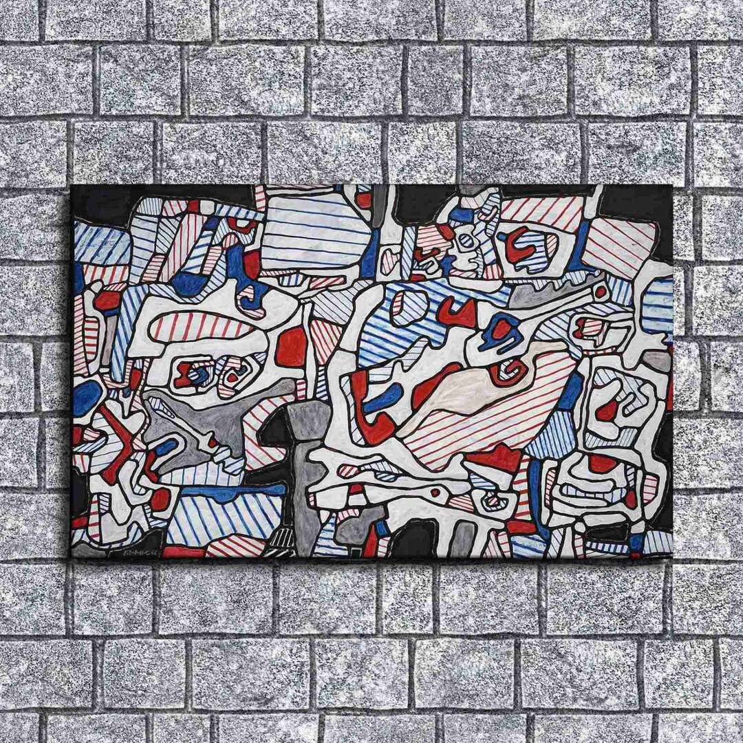 36x24 Inches Jean Dubuffet Inspired Art Print. New HD Print. Canvas ...