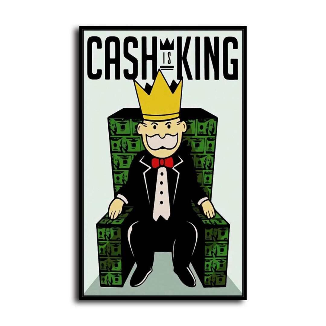 36x24 Inches Alec Monopoly "cash is King" New HD Print on Canvas Ready ...
