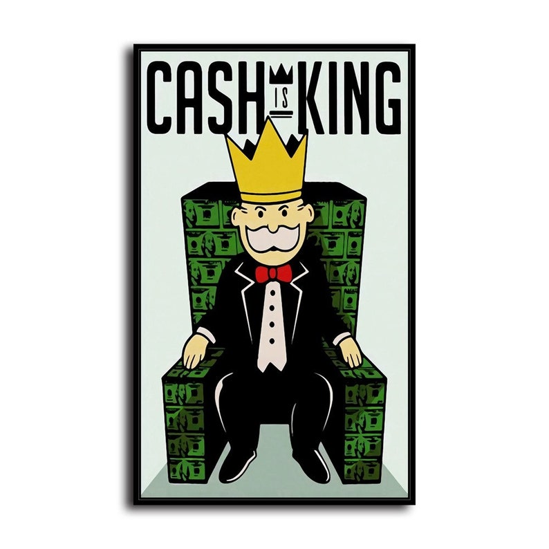 36x24 Inches Alec Monopoly "cash is King" New HD Print on Canvas Ready ...