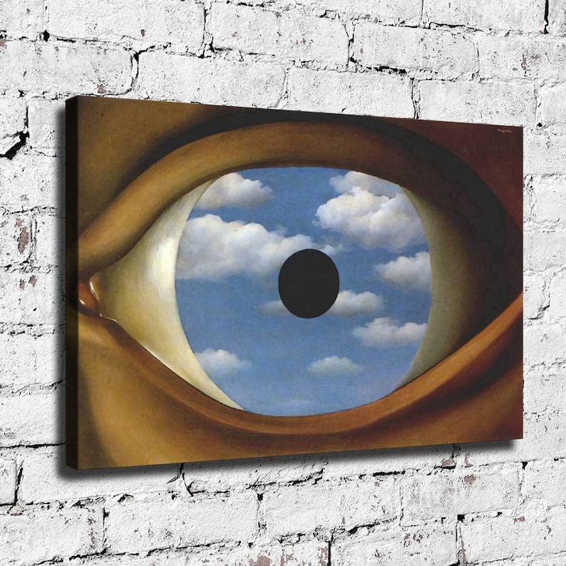 36x24 Inches Rene Magritte the False Mirror New HD Print on Canvas ...