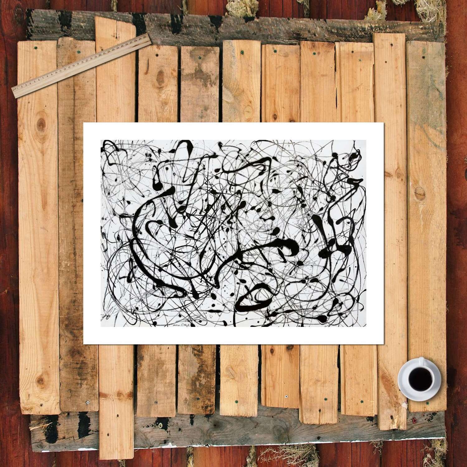 Jackson Pollock Waterproof Vinyl Fabric Canvas HD Print, Wall Home ...