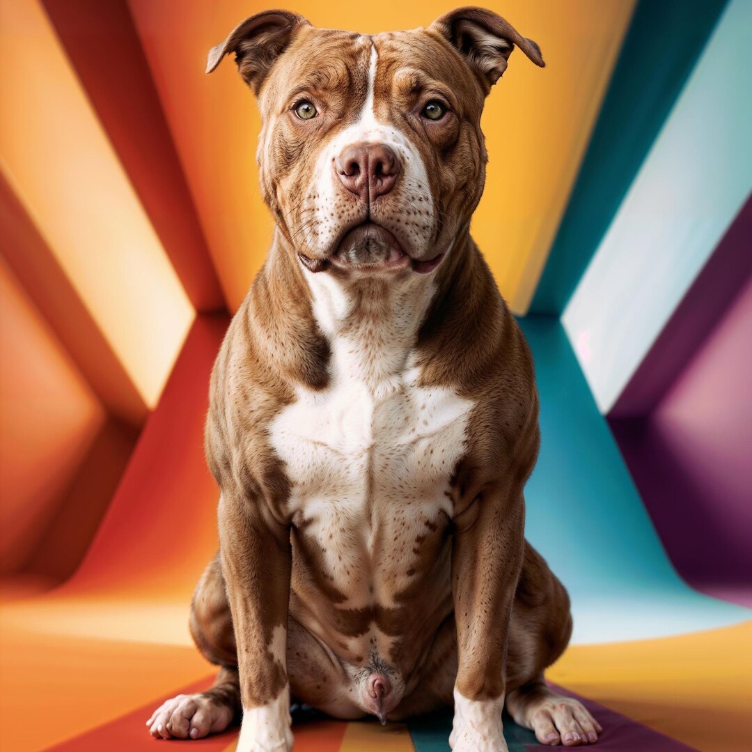 Pitbull Waterproof Vinyl Fabric Canvas HD Print, Wall Home Decor, Ready ...