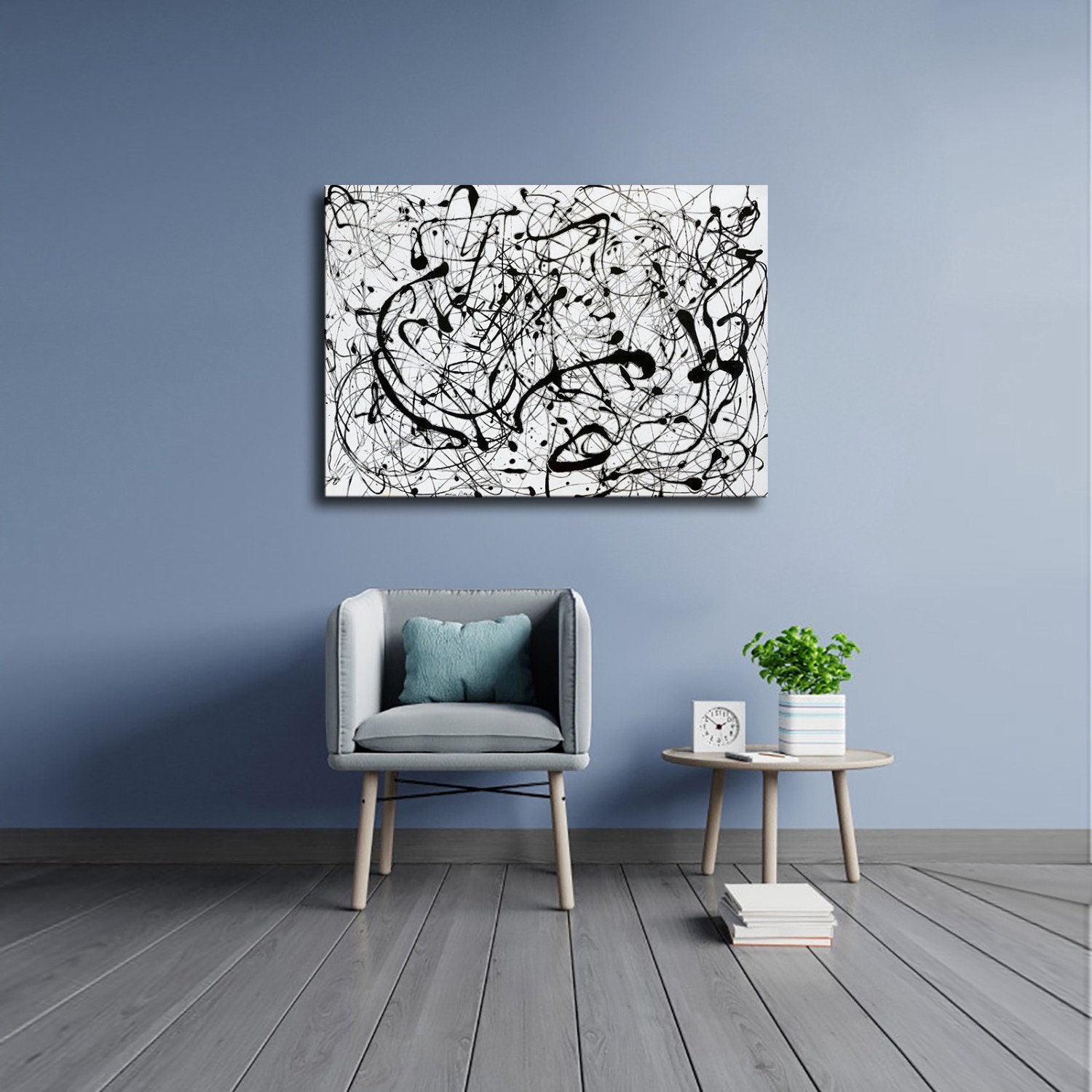 Jackson Pollock Waterproof Vinyl Fabric Canvas HD Print, Wall Home ...