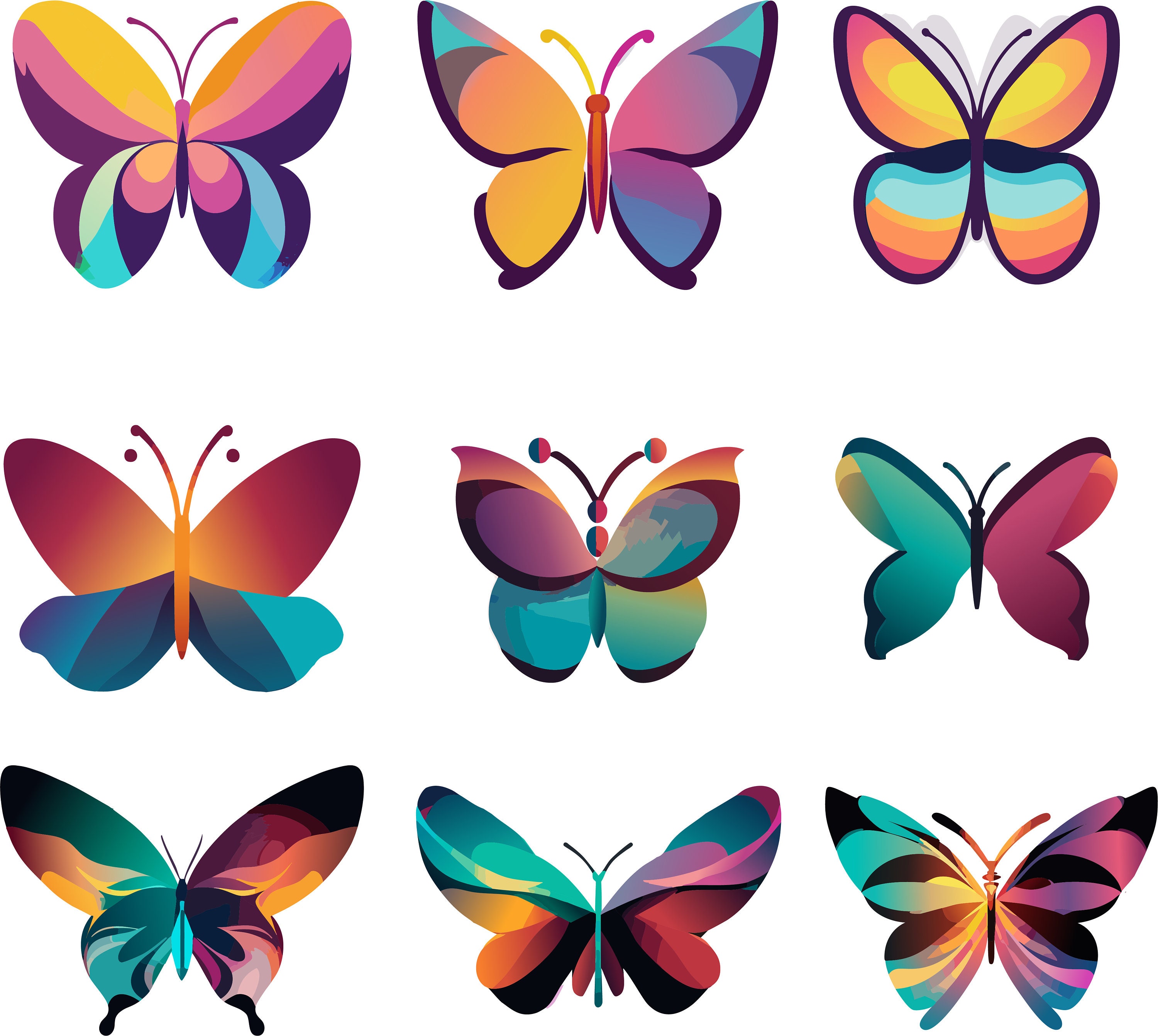 Butterfly SVG Bundle Butterfly PNG Bundle Butterfly - Etsy