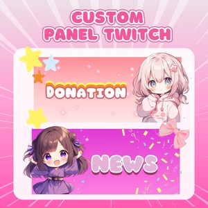 Custom Twitch Panels or Panel Twitch Vtuber Panel Pet Panel Anime Panel ...