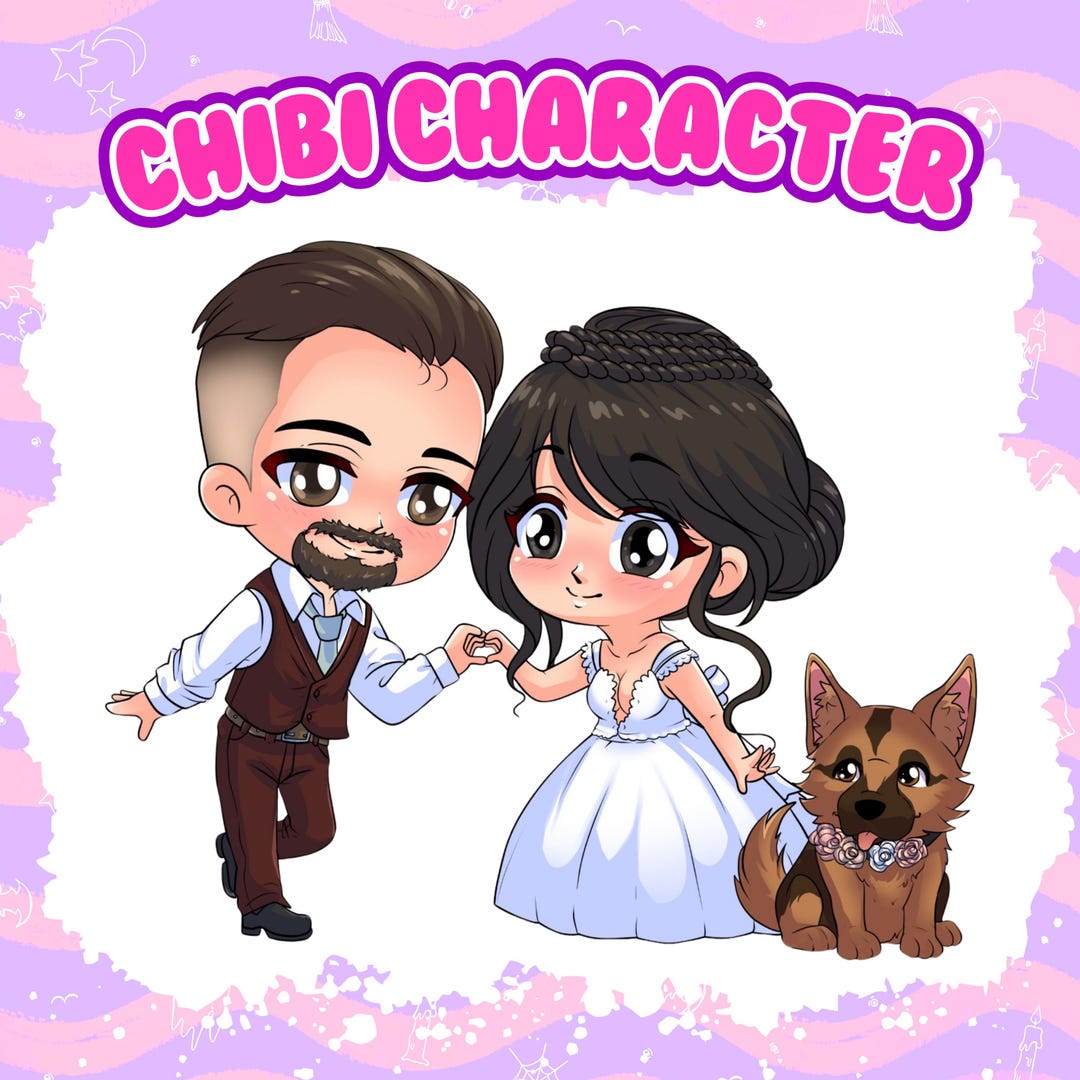 CUSTOM CHIBI Wedding, Cartoon, Fanart, Original Character Anime Wedding ...