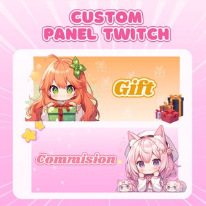 Custom Twitch Panels or Panel Twitch Vtuber Panel Pet Panel Anime Panel ...
