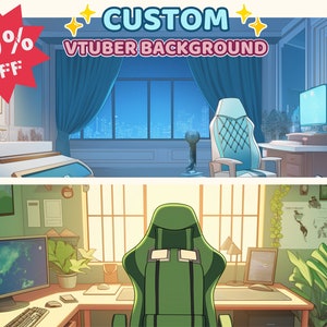 Custom Vtuber Background | Twitch Overlay | Aesthetic Room Background ...