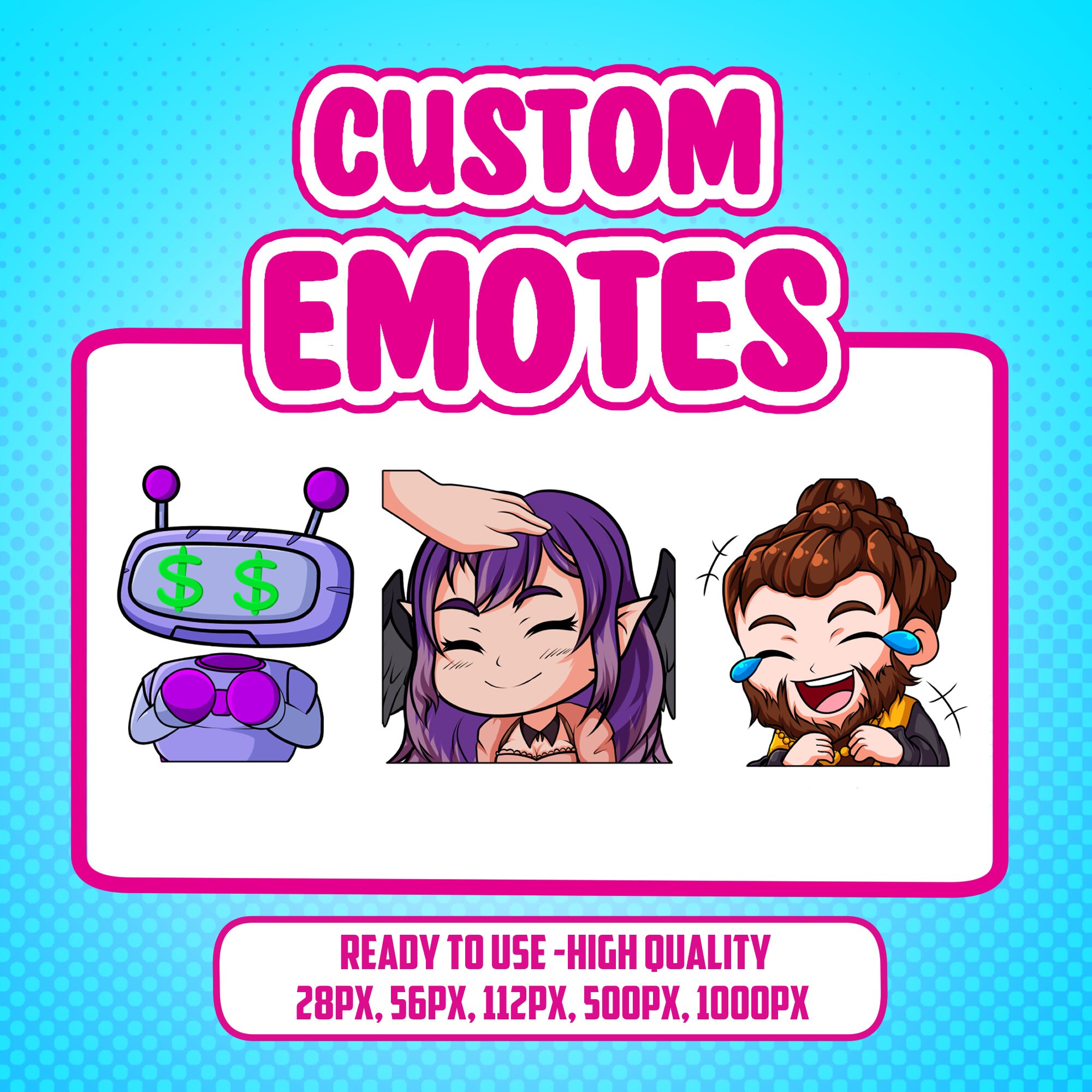 CUSTOM EMOTES High Quality Custom Emotes Premium, Twitch Emotes for ...