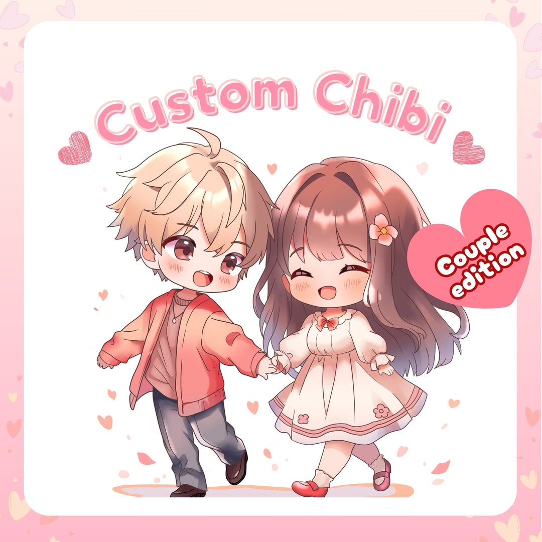 CUSTOM COUPLE CHIBI, Cartoon, Fanart, Original Character Anime Pngtuber ...