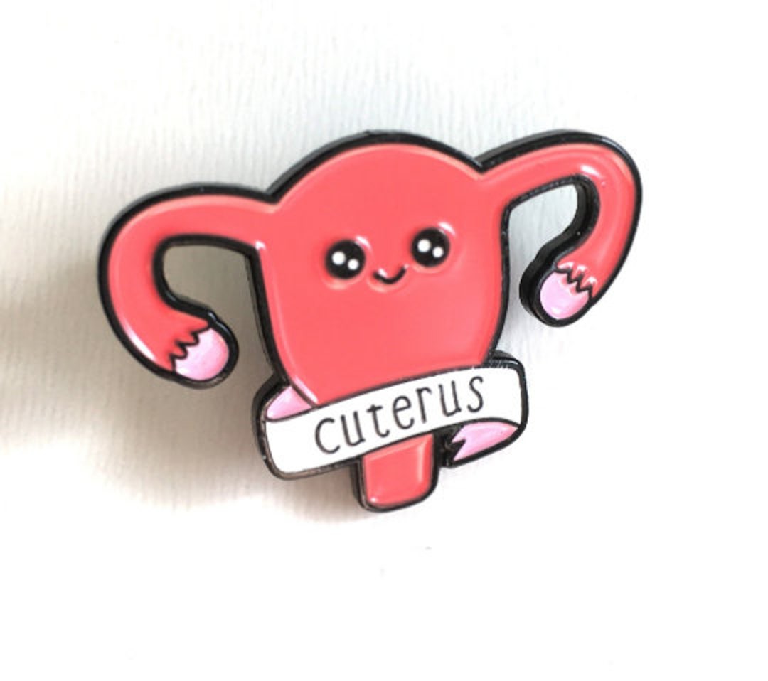 Uterus Pin, Enamel Pin Brooch, Cute Uterus Brooch, Funny Pin, Rebel Pin ...