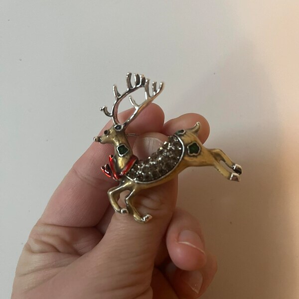 Deer Brooch - Etsy