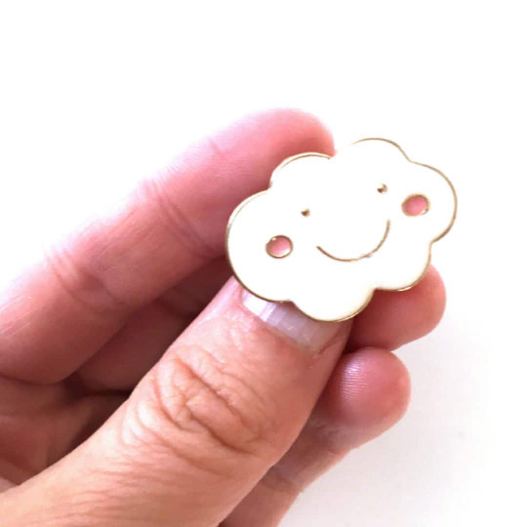 Enamel Cloud Pin Kawaii Cloud Brooch Funny Brooch Lovely Pin Lovely ...