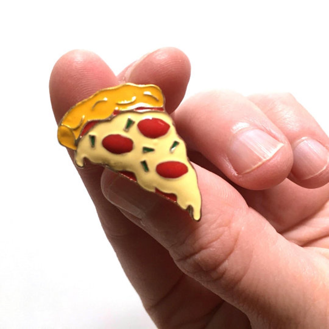 Enamel Pizza Pin Enamel Pizza Brooch Funny Pin Food Brooch Food Jewelry ...