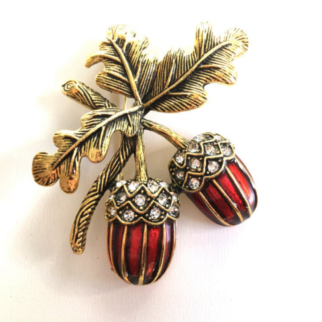 Antique Style Acorns Brooch Vintage Acorns Brooch Oak Brooch Vintage ...