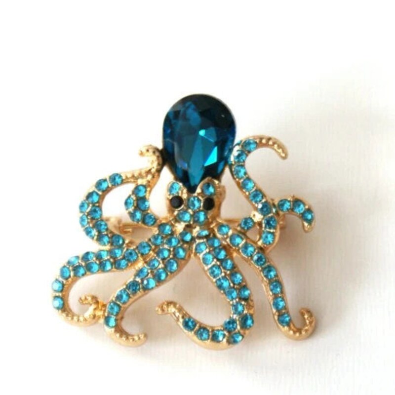 Octopus Brooch - Etsy
